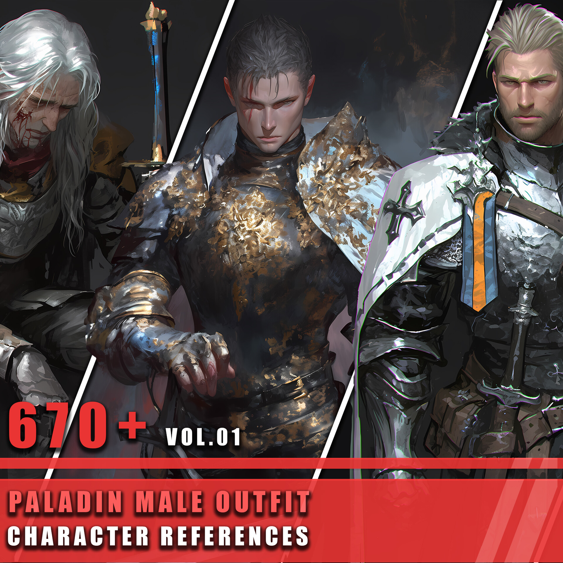 ArtStation - 670+ Paladin Male Outfit - Character References Vol.01