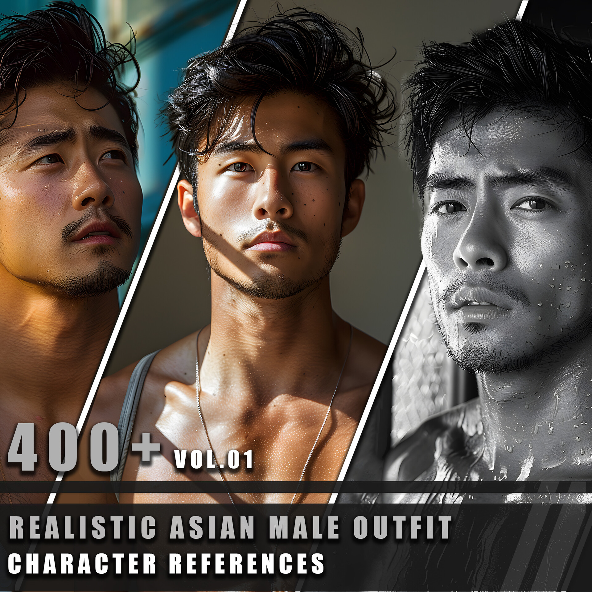 ArtStation - 400+ Realistic Asian Male Outfit - Character References Vol.01