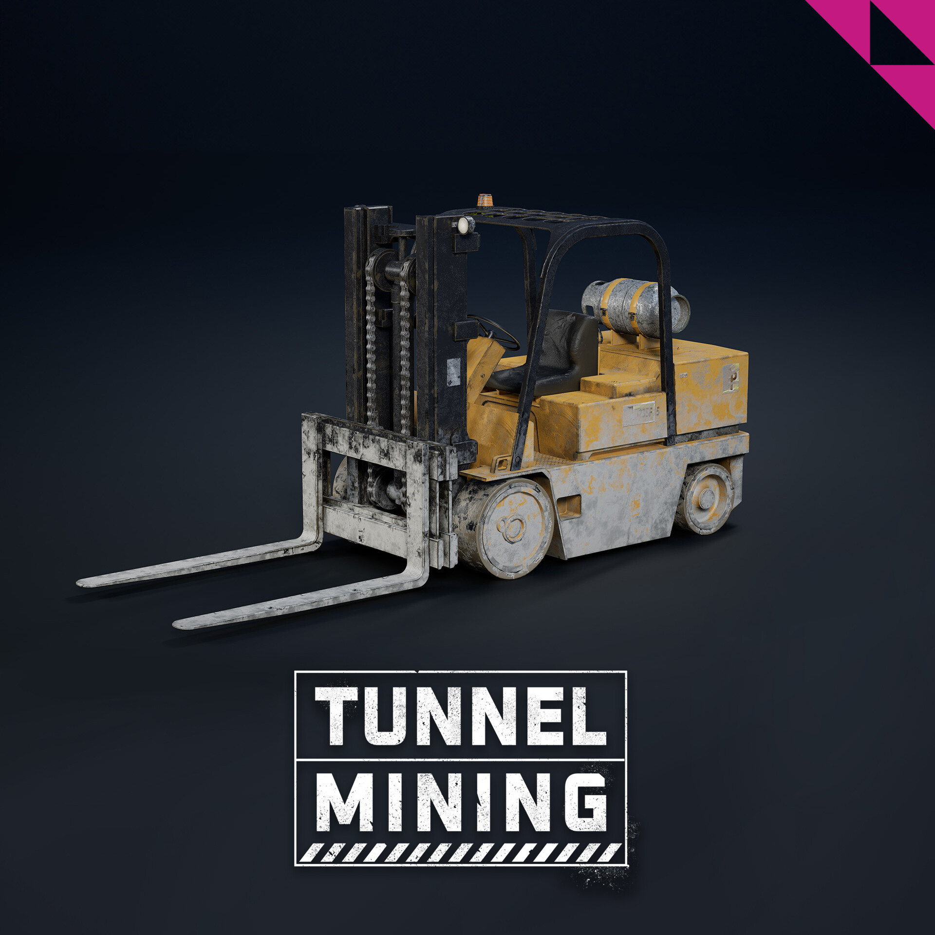 ArtStation - Tunnel Mining - Forklift