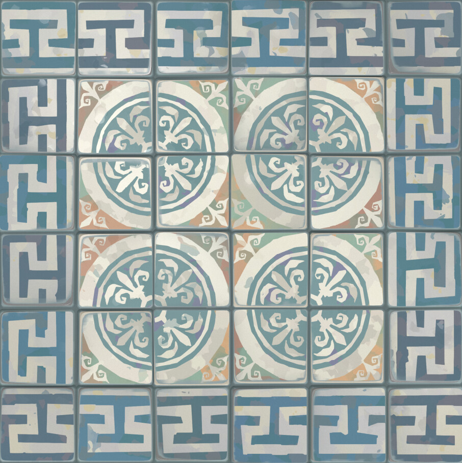 ArtStation - Stylized Tile Material