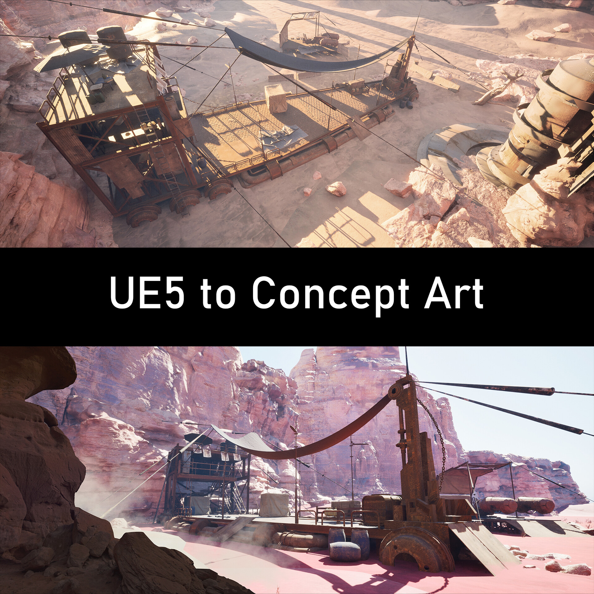 ArtStation - Outpost / UE5 workflow for Concept Art
