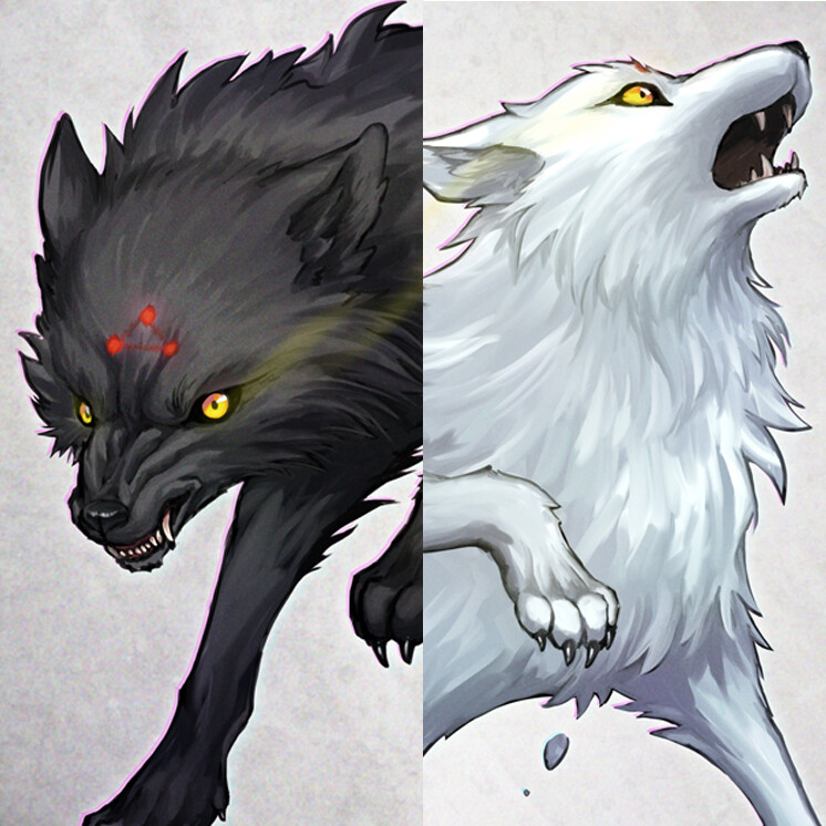 ArtStation - Fanart-Jujutsu Kaisen Gyokuken(Divine Dogs)