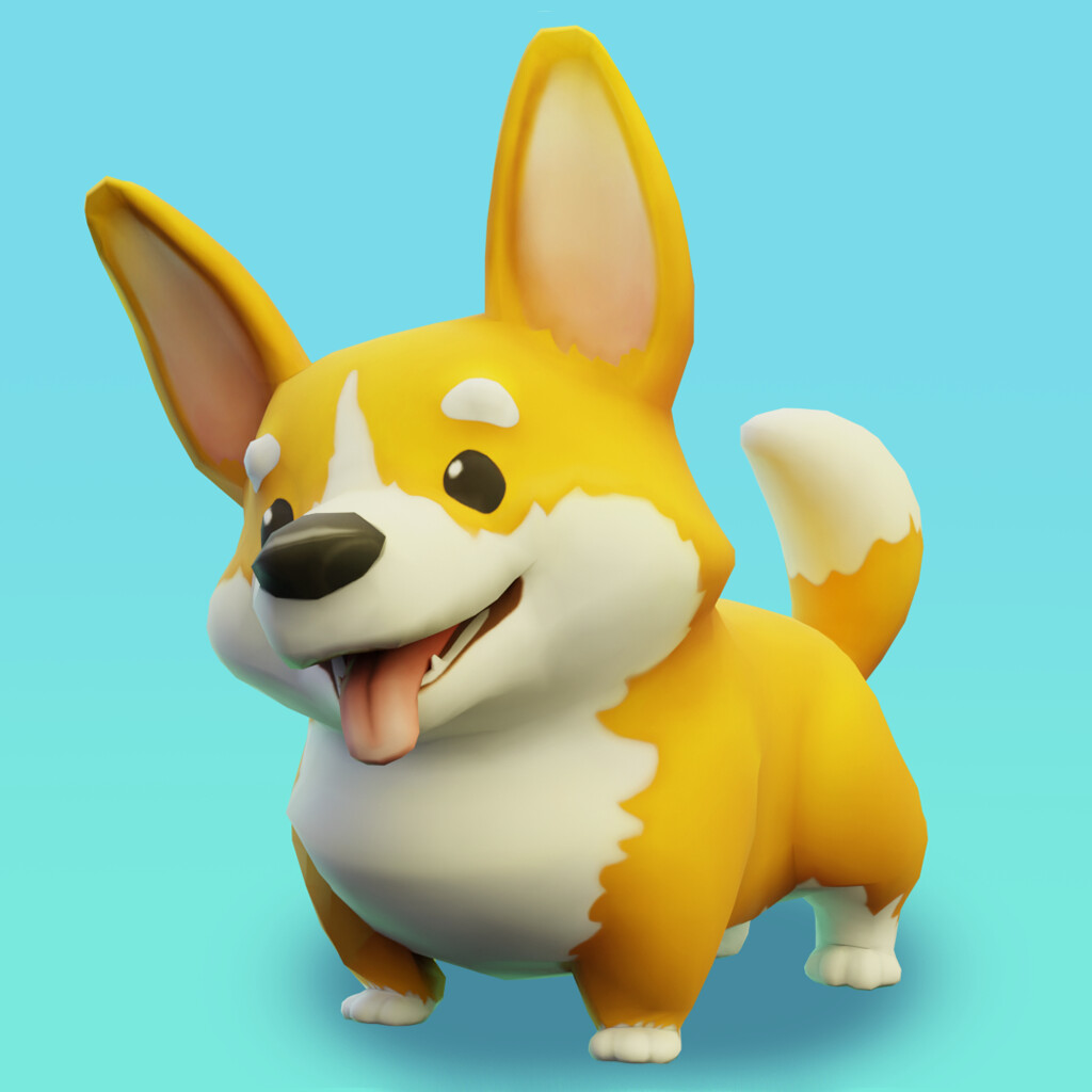 ArtStation - Corgi 3D Model - Casual