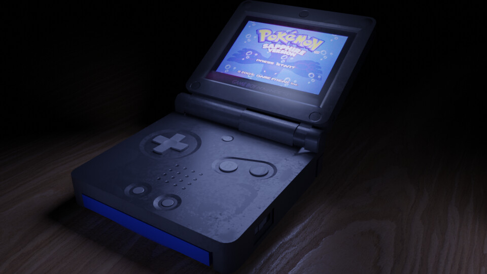 ArtStation - Gameboy Advance SP