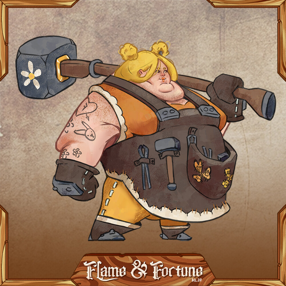 ArtStation - Gerth The Blacksmith (Flame and Fortune)