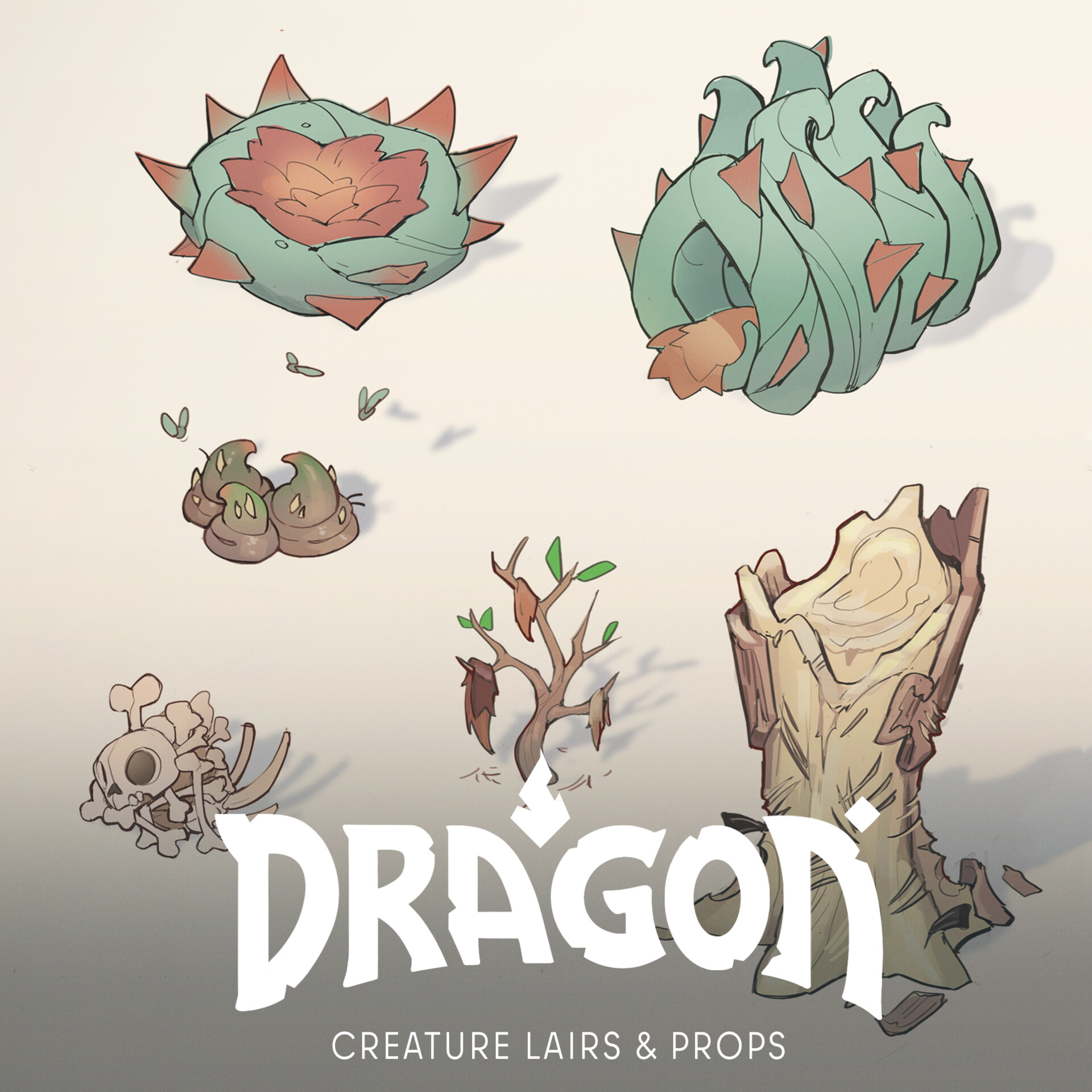 ArtStation - Project Dragon - Creature Lairs & Props
