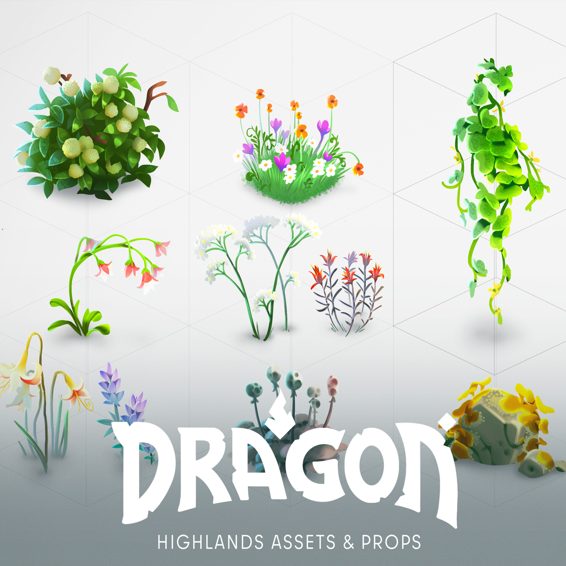 ArtStation - Project Dragon - Highlands Assets & Props