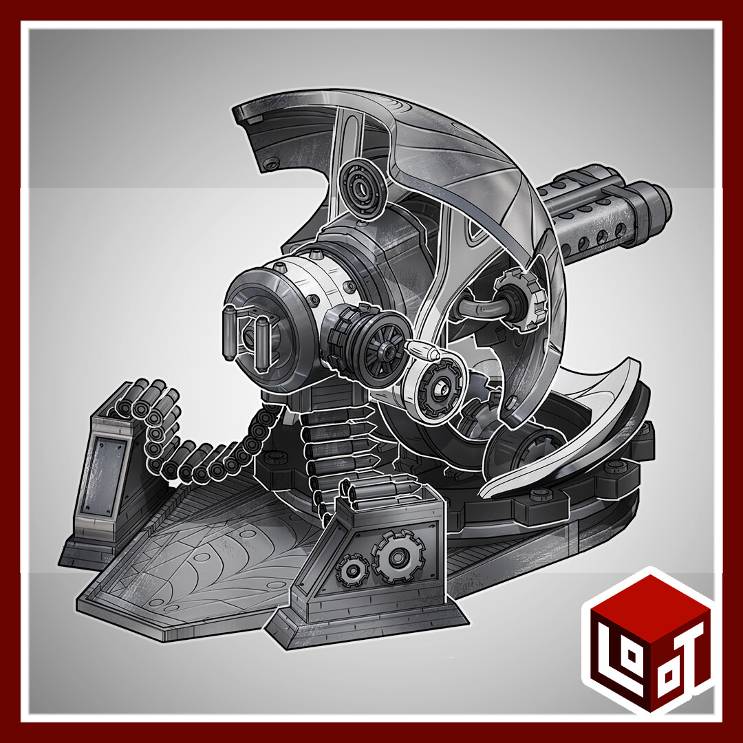 ArtStation - Clockwork Skyline - Turret & Support