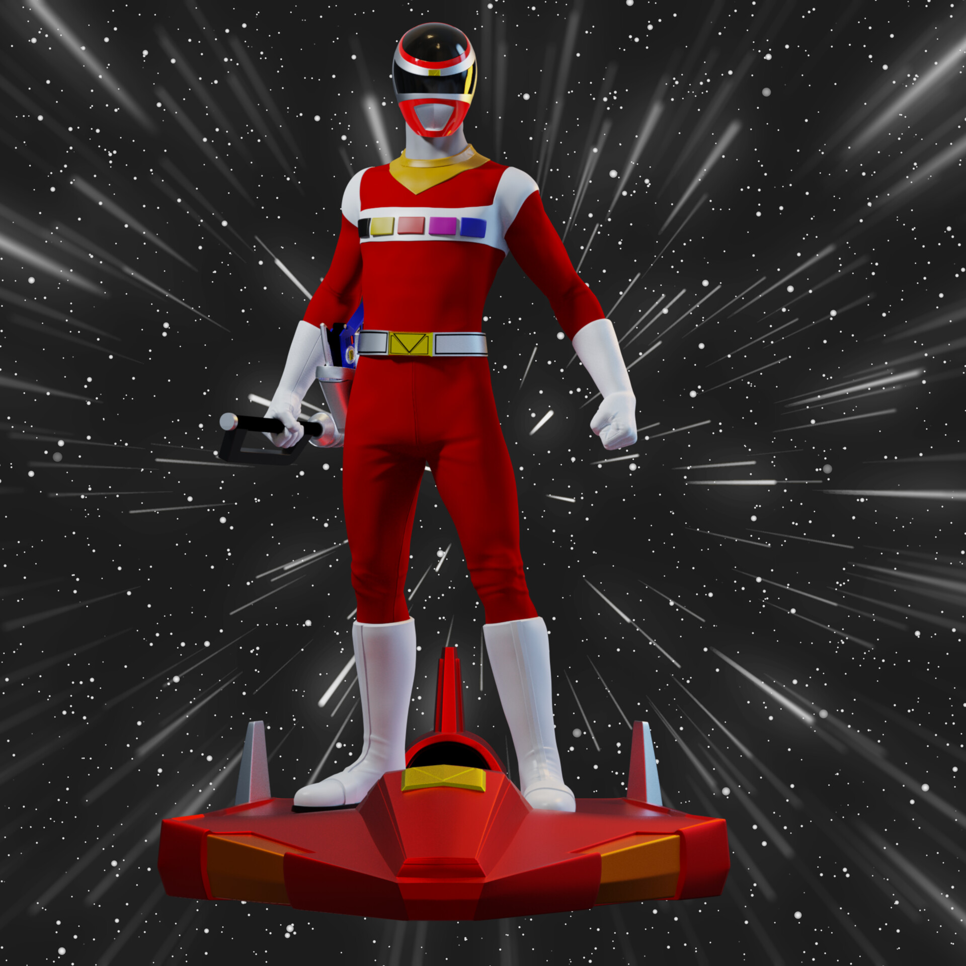 ArtStation - Power Rangers In Space - Red