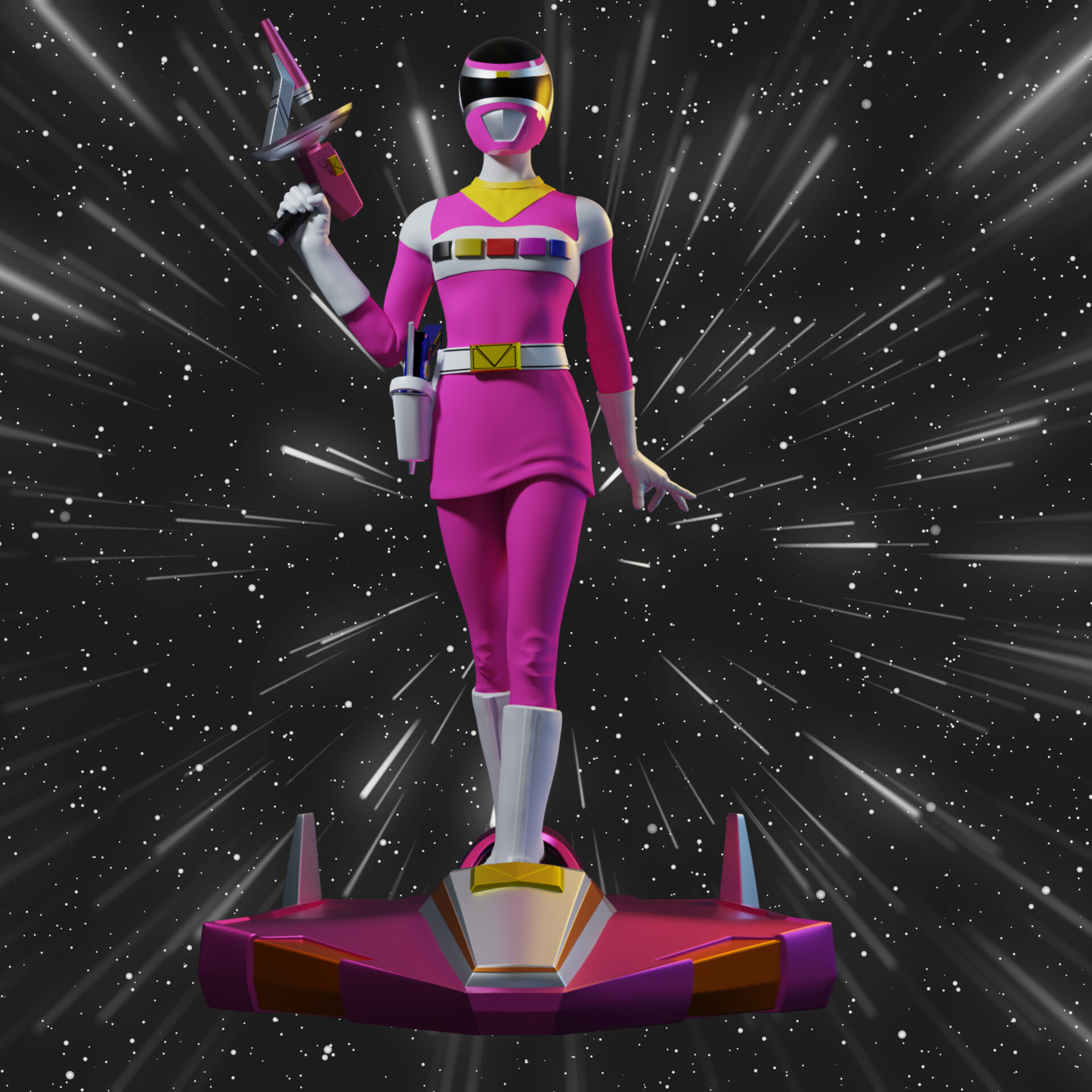 ArtStation - Power Rangers In Space - Pink