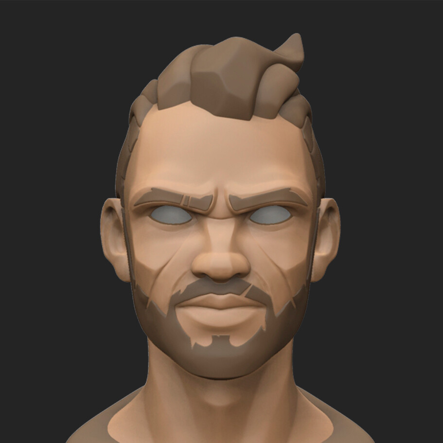 ArtStation - Stylized Male Bust