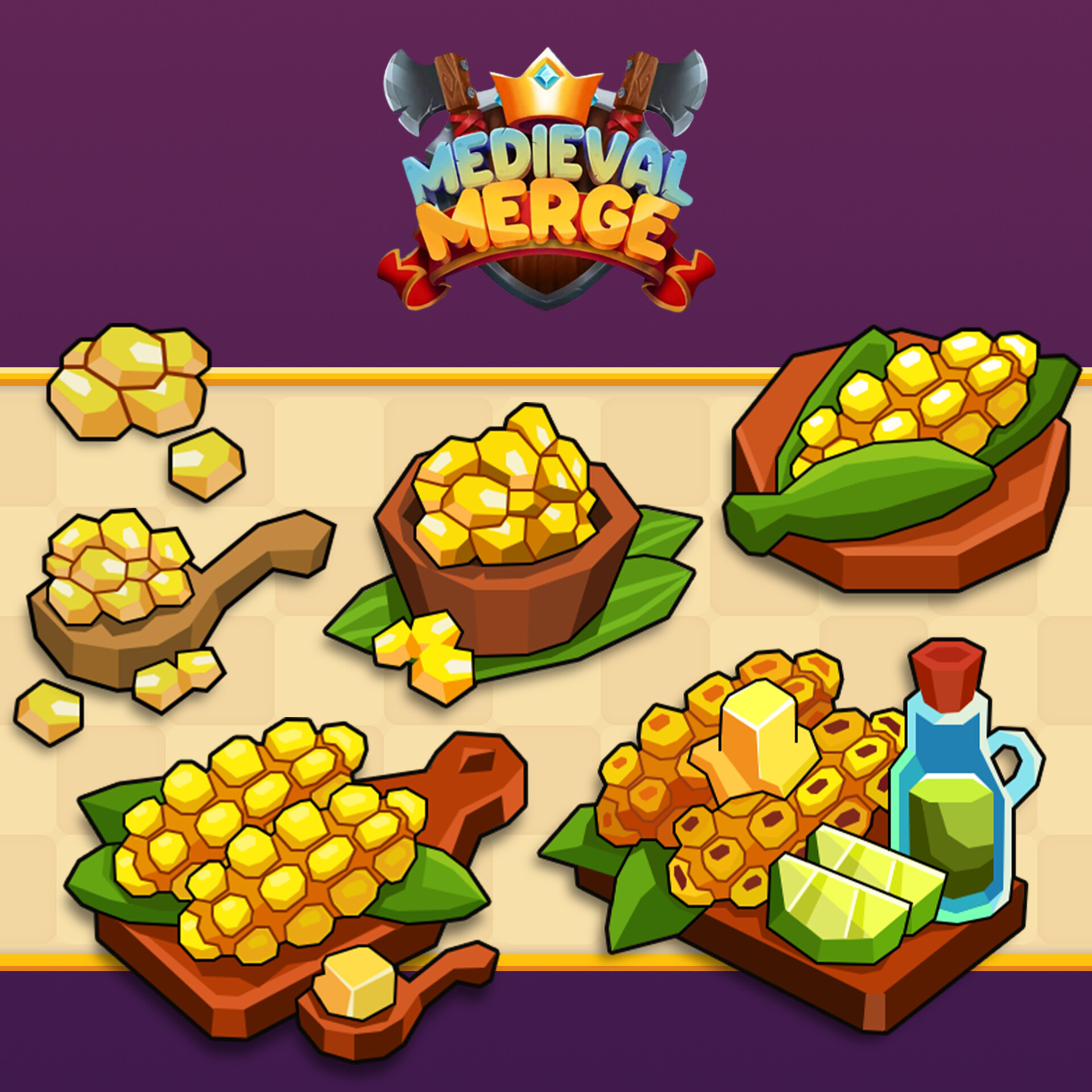 ArtStation - Medieval Merge - Kingdom Thanksgiving Event - Pixodust Games