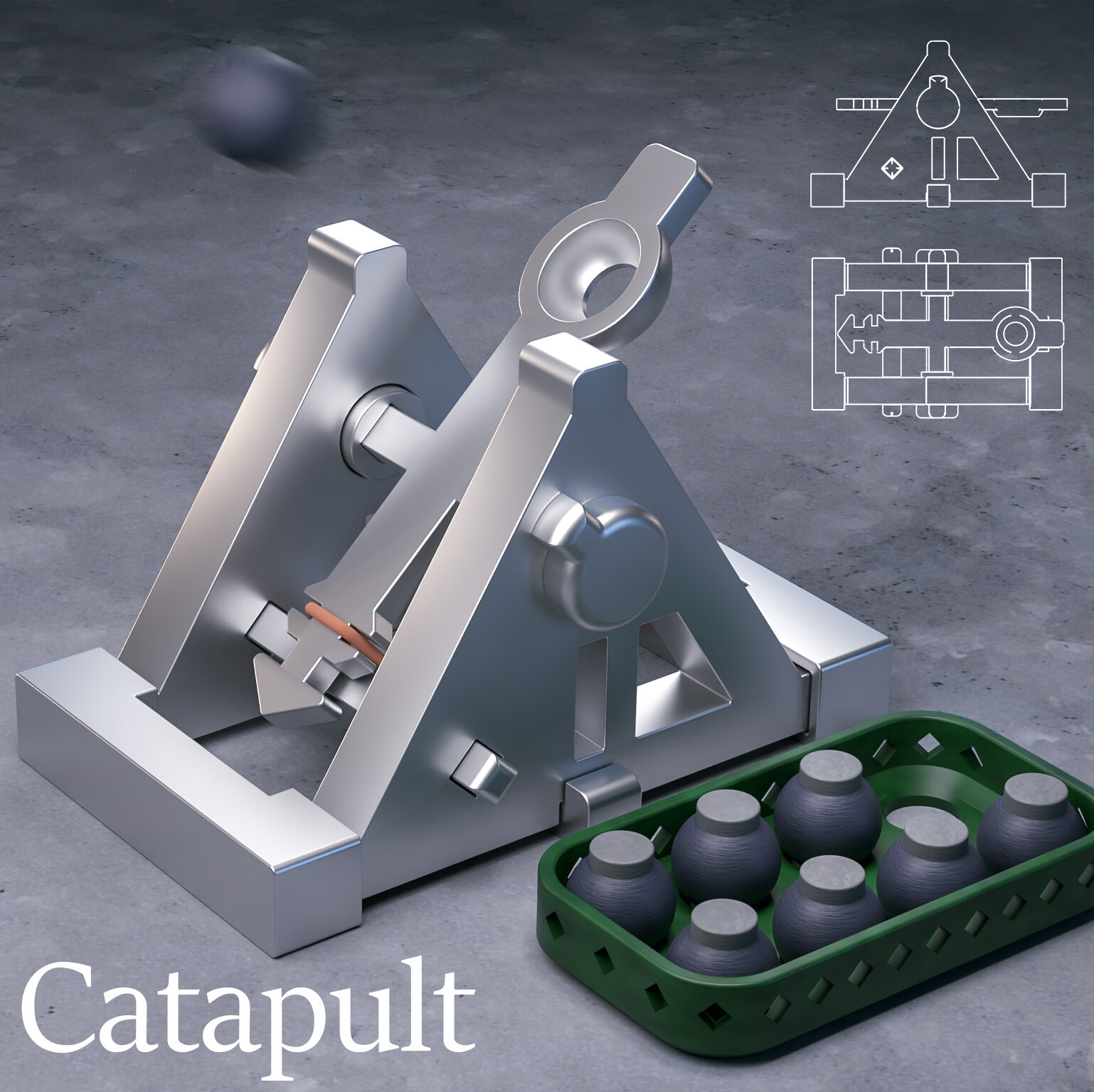 ArtStation - Catapult (Plastic Model Style)