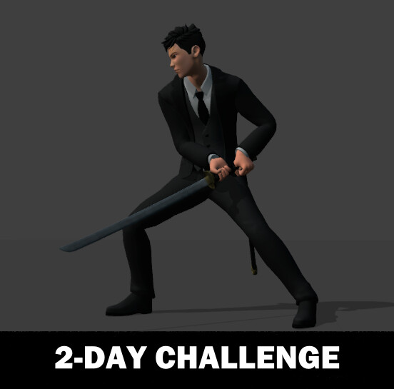 ArtStation - Salaryman Attack Animation - 2 Day Challenge