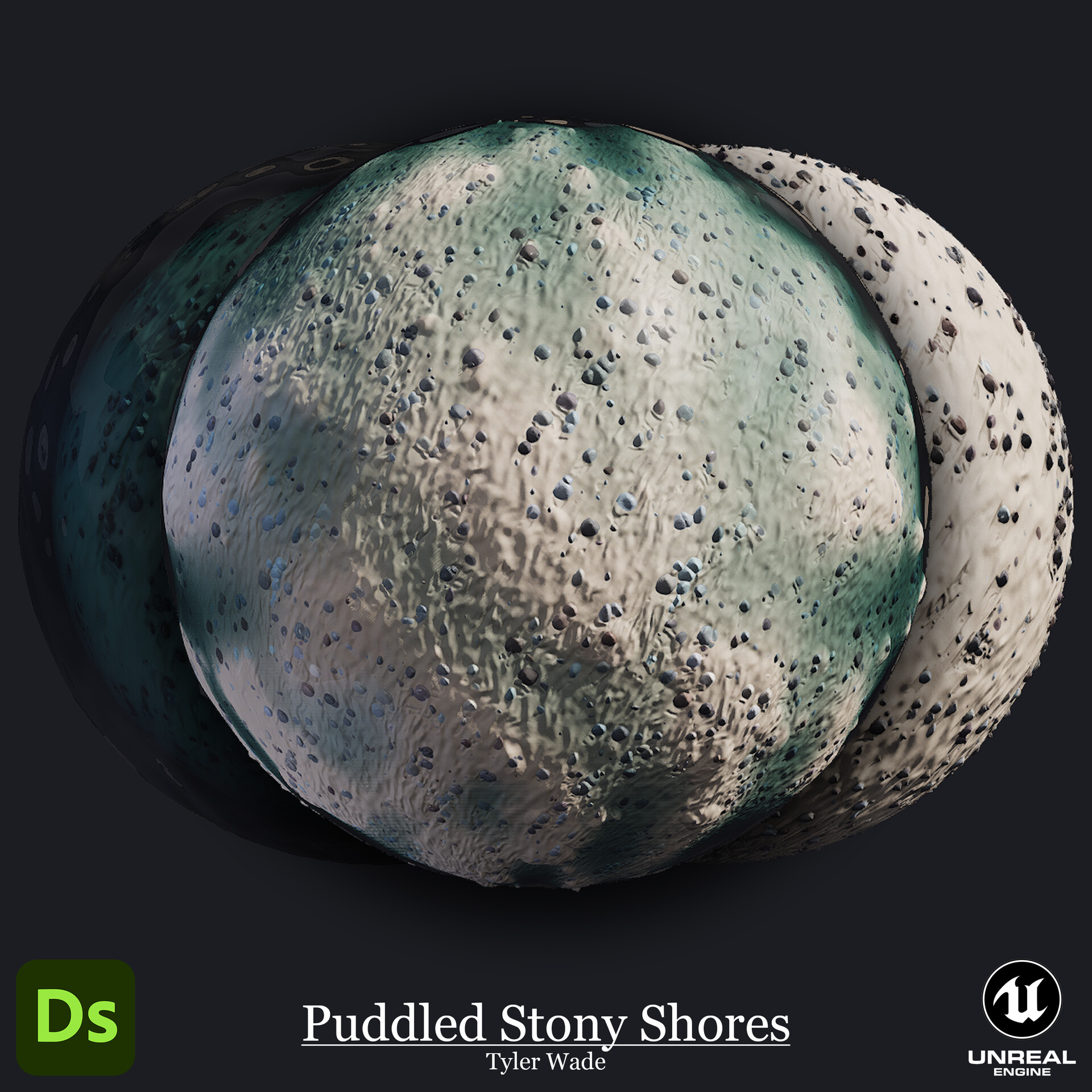 ArtStation - Puddled Stony Shores | Substance Designer