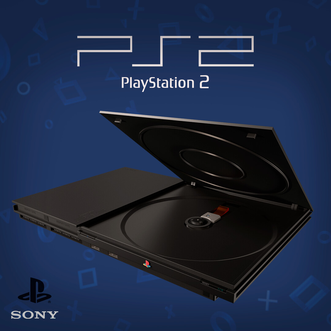 ArtStation - Playstation 2 Console