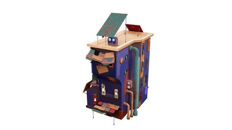 ArtStation - "Scrap City Assets" : Buildings