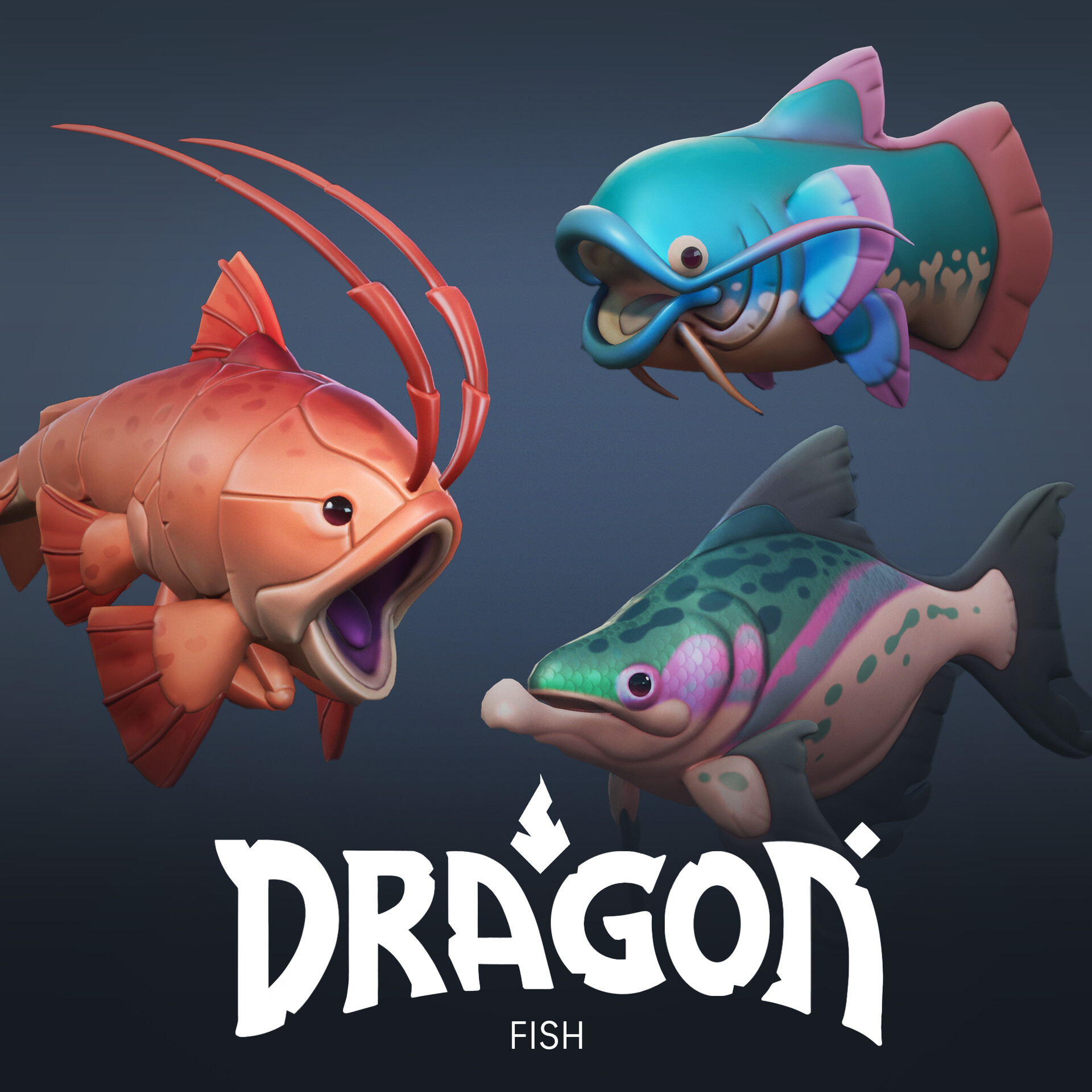 ArtStation - Project Dragon - Fishes