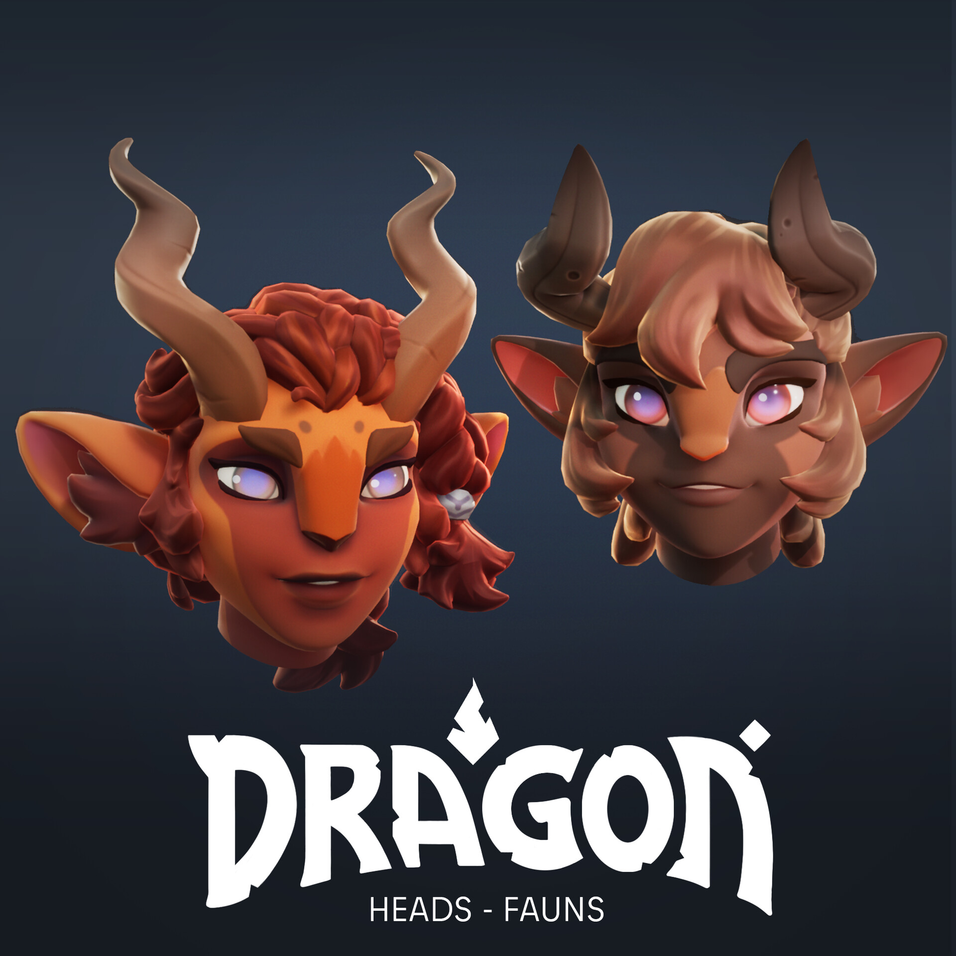 ArtStation - Project Dragon - Character Heads Faun