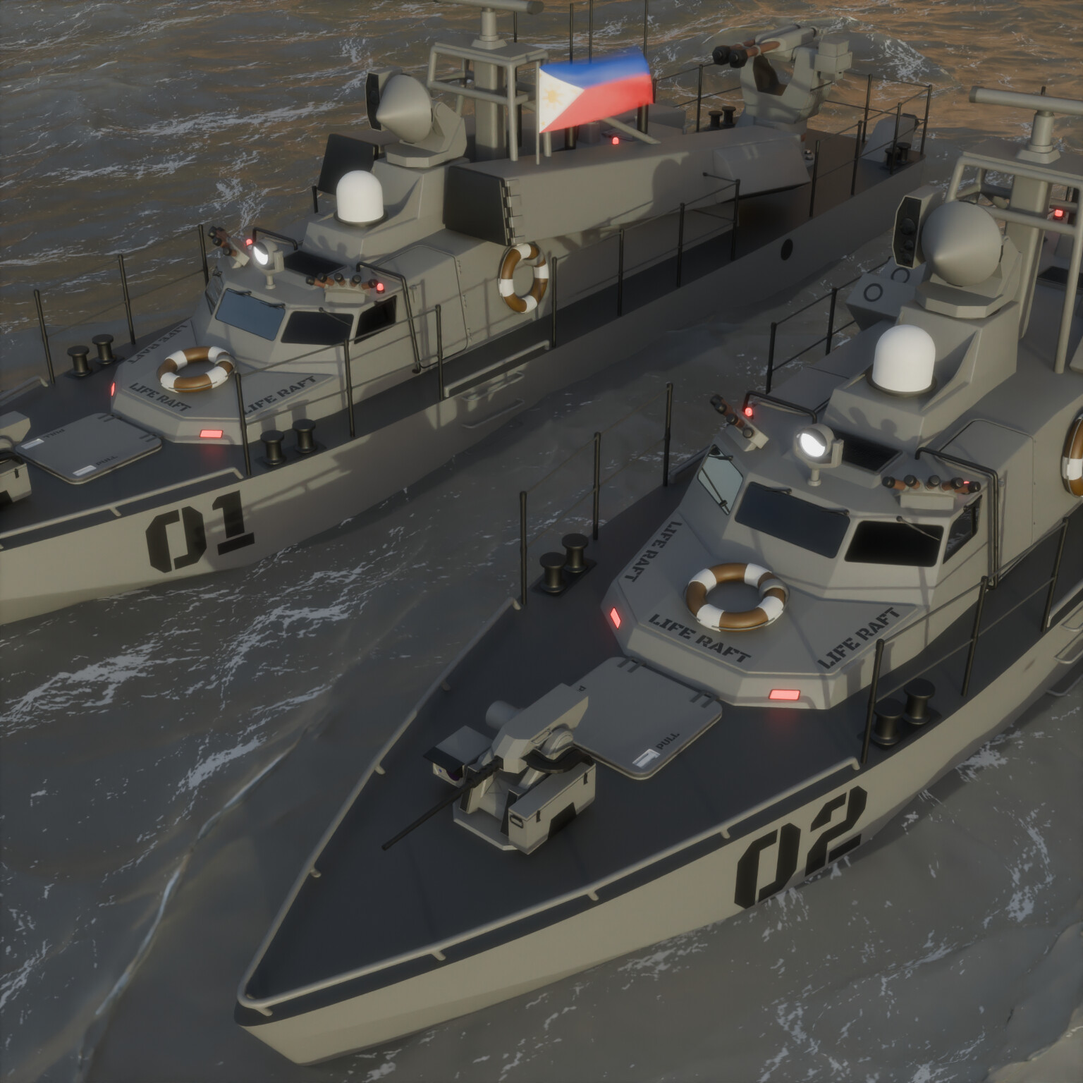 ArtStation - Philippine Fast Missile Boat Concept 1