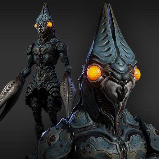 ArtStation - 原创巴尔坦星人同人 Alien Baltan Fan Art