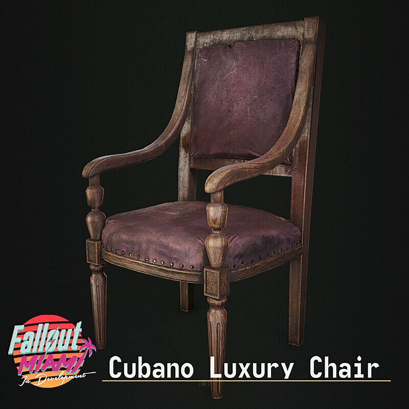 ArtStation - Fallout: Miami/Fallout: 3 Wooden Luxury Chair