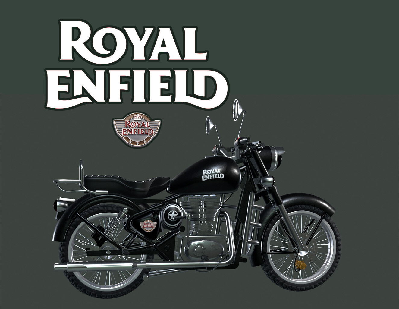 ArtStation - Royal Enfield Bullet 350 3d model