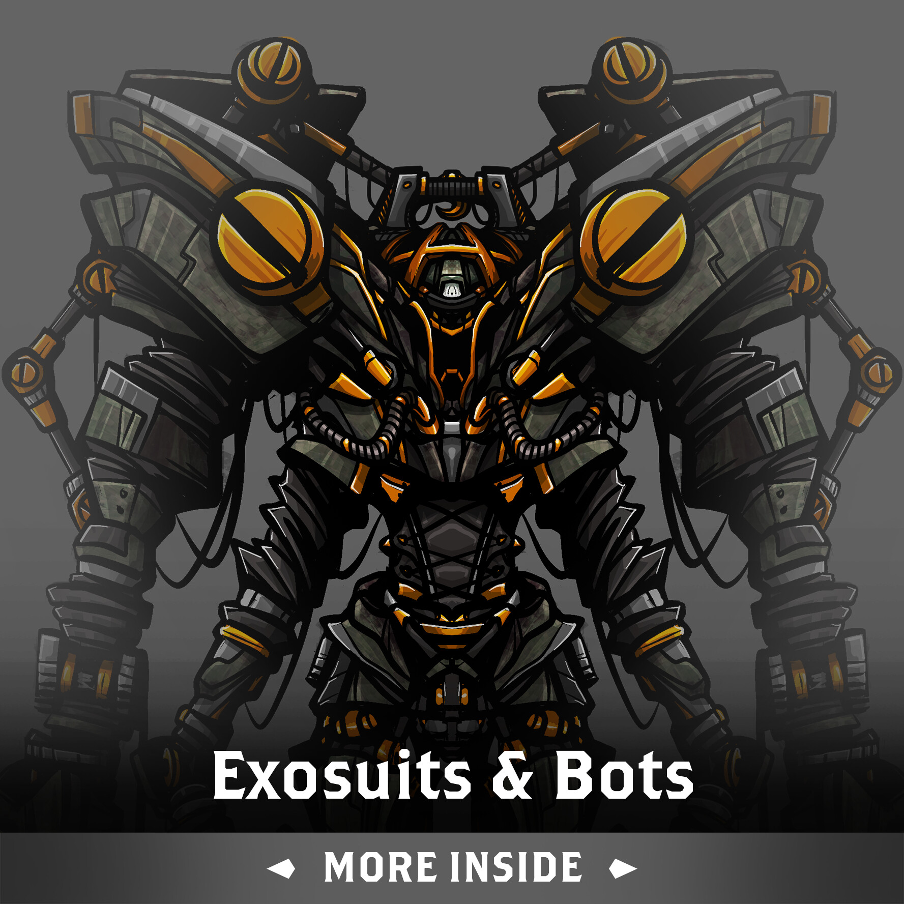 ArtStation - Exosuits & bots - fast sketches & concepts
