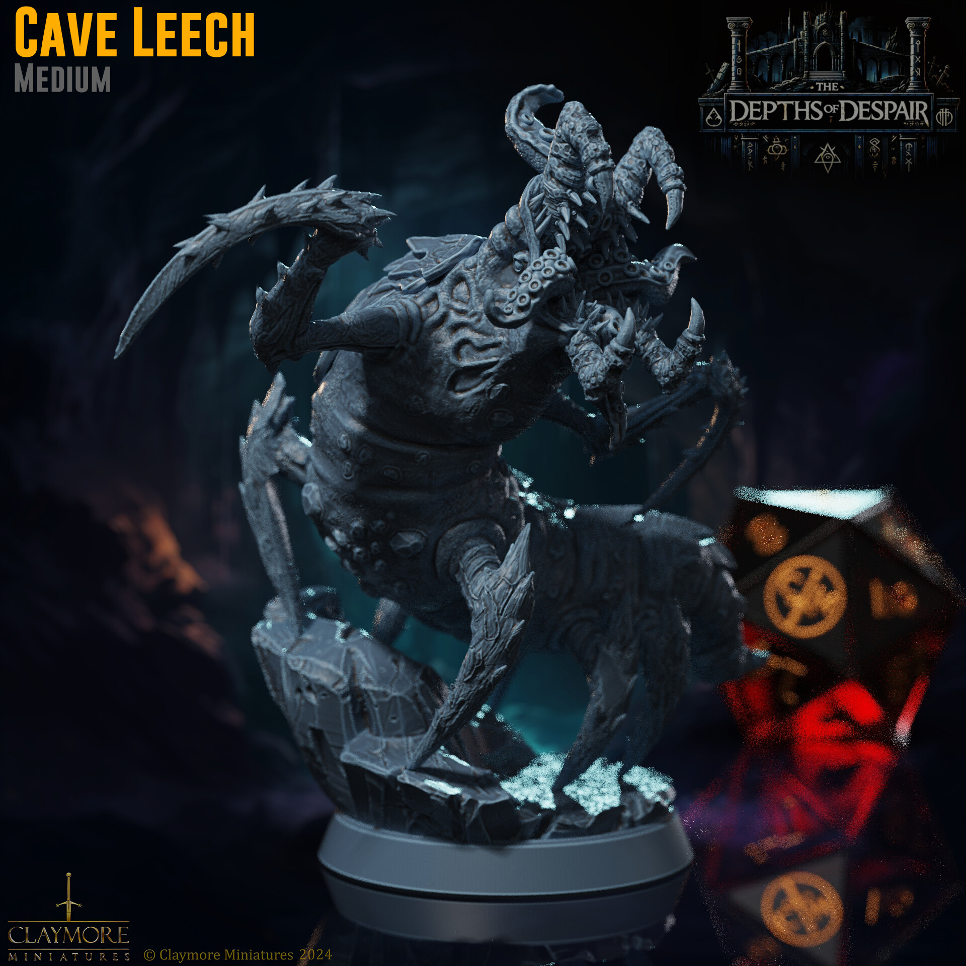 ArtStation - MINIATURE CAVE LEECH CREATURE MONSTER - CLAYMORE