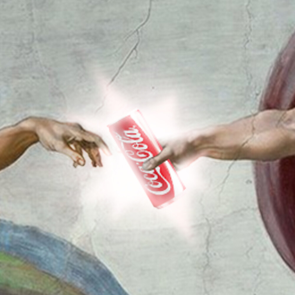 ArtStation - The Creation of Adam Coca-Cola Collage