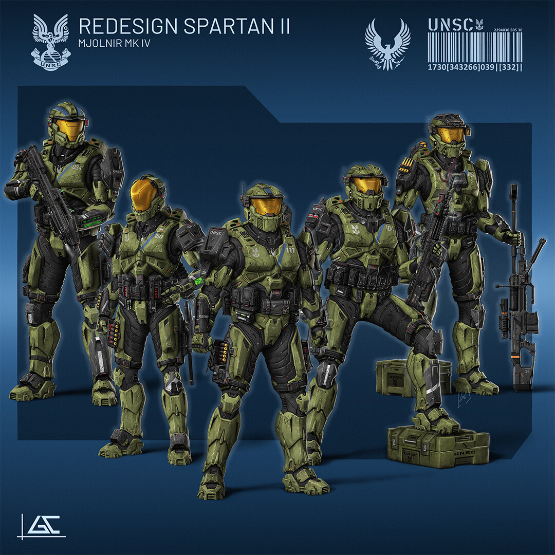ArtStation - HALO - REDESIGN SPARTAN II MJOLNIR MK IV