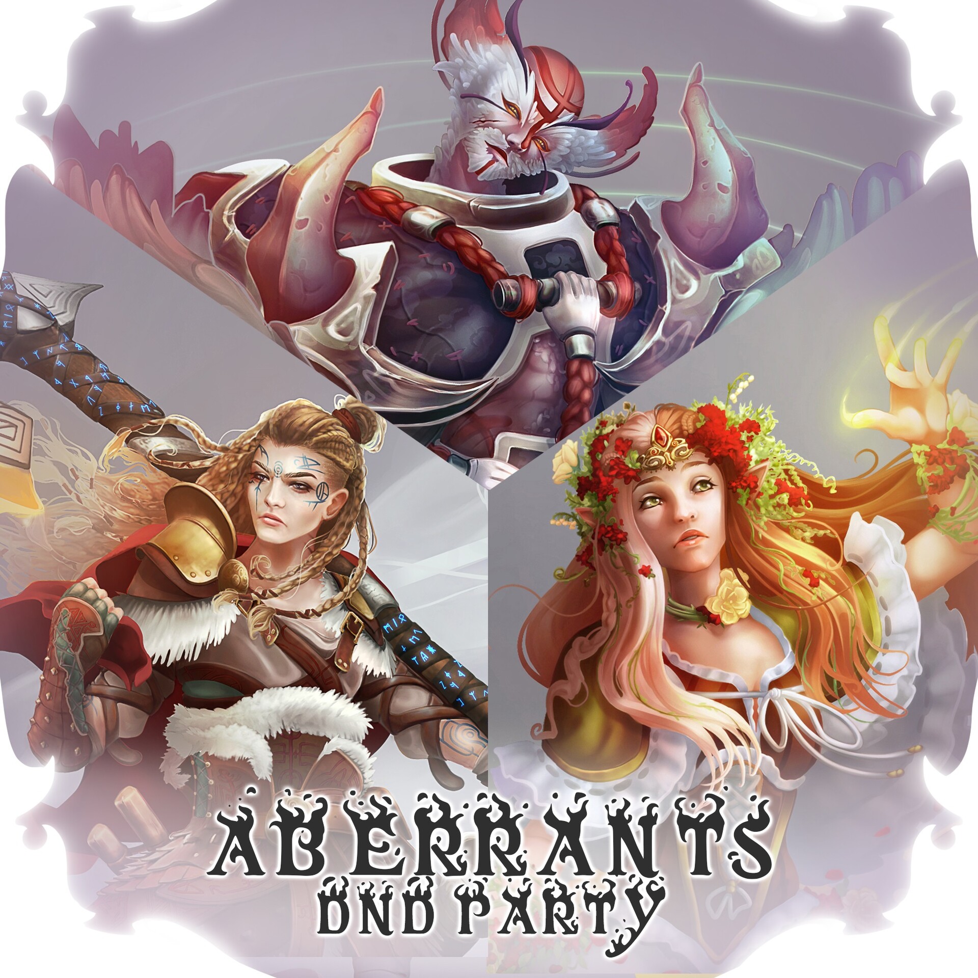 ArtStation - Astrid, Aeodil and Sirella - Aberrants party