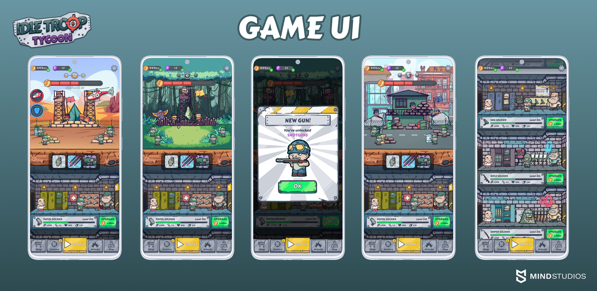 ArtStation - Game UI | Idle Military Game