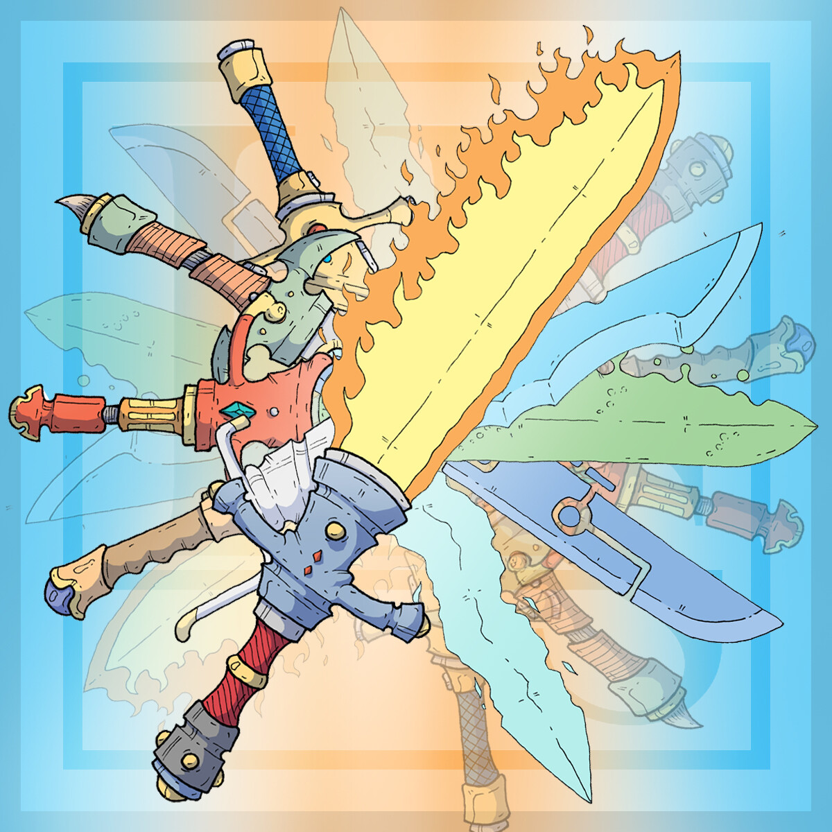 ArtStation - Magic Flame Blades, Sketch Collection