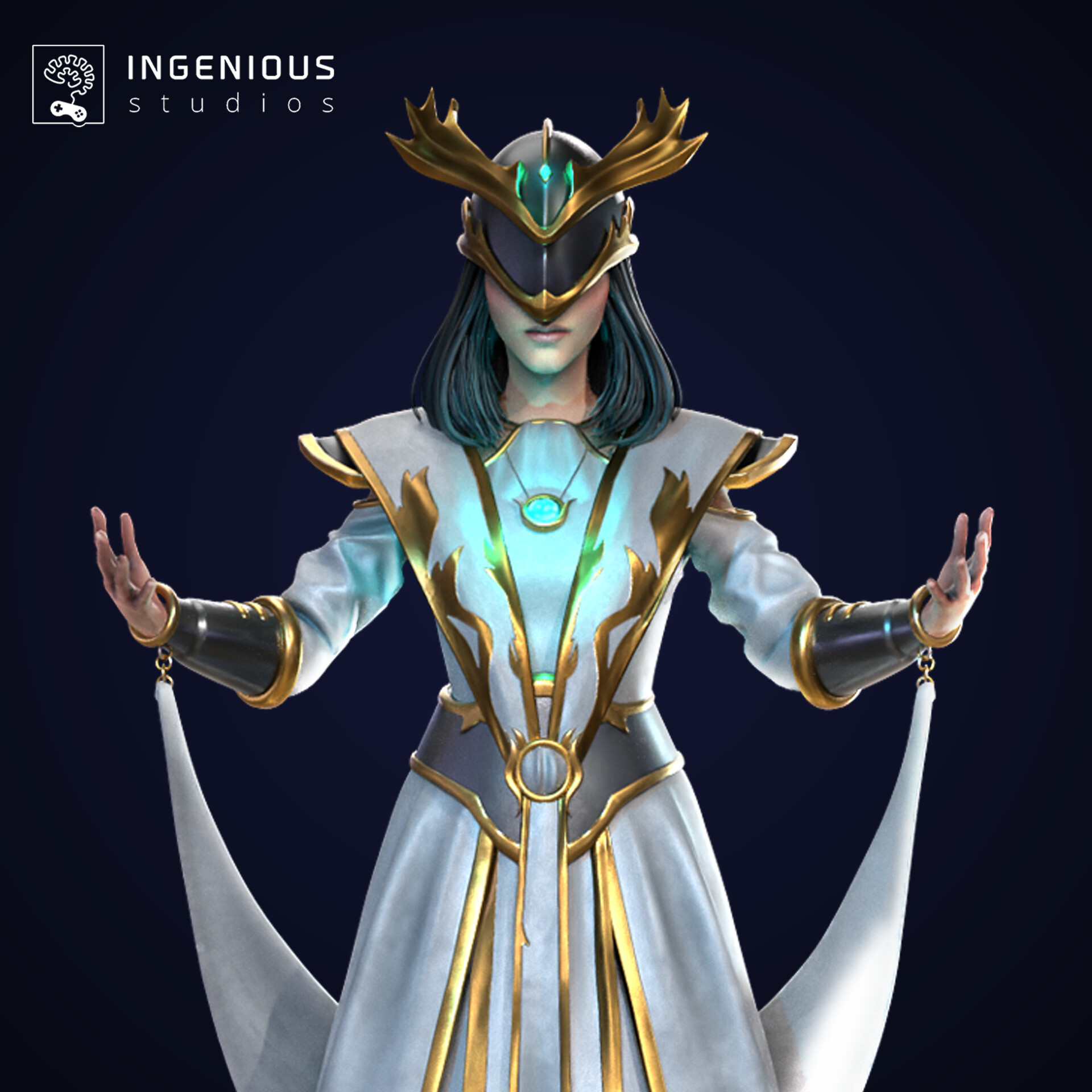 ArtStation - Temple guardian Priestess 3D model