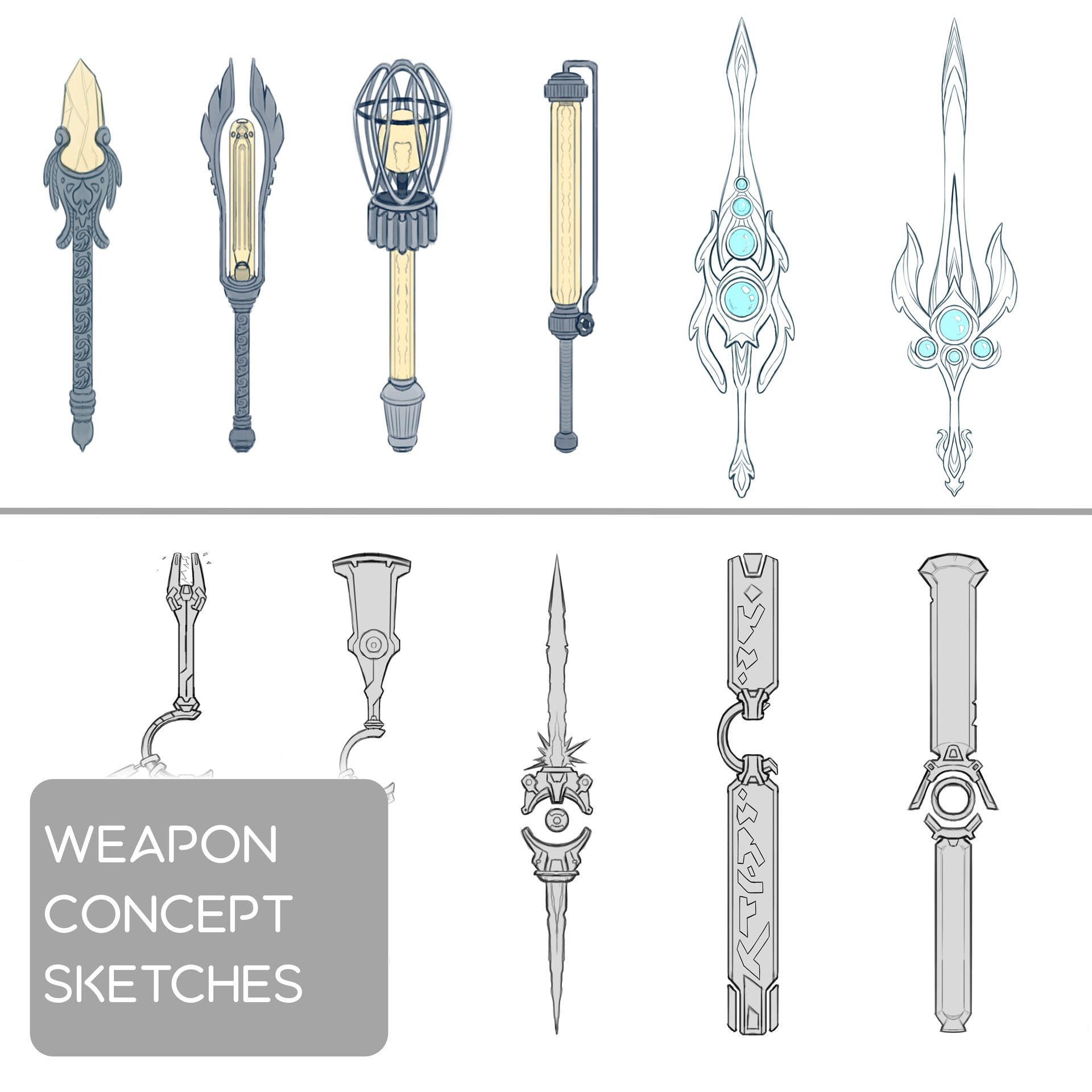 ArtStation - Sketch Collection: Weapon Designs