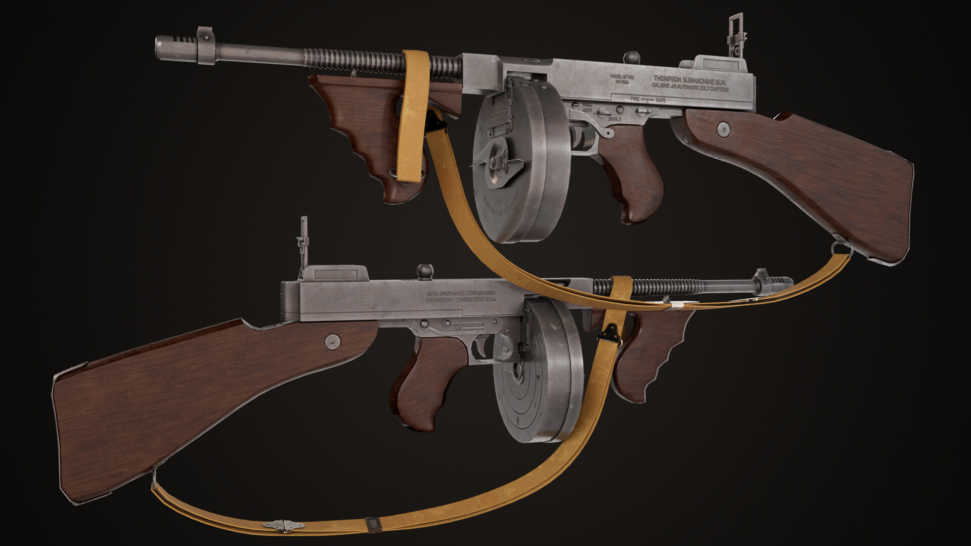 ArtStation - Thompson Submachine Gun - "Tommy Gun"