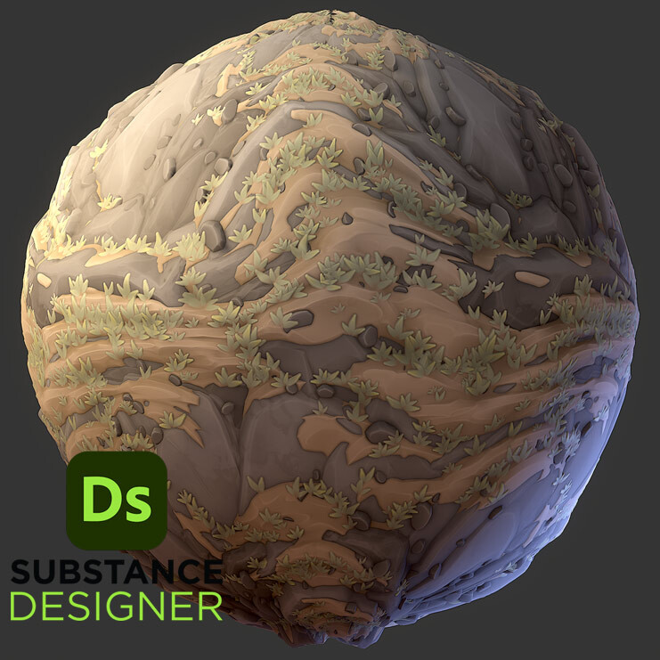 ArtStation - Stylized Sandy Rock - Substance 3D Designer