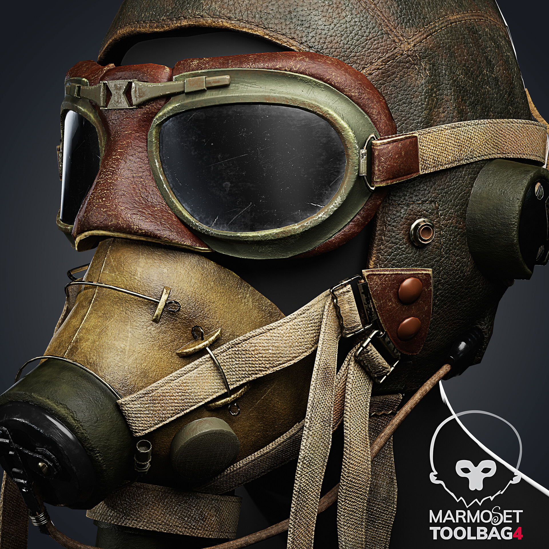 ArtStation - Leather Pilot Helmet