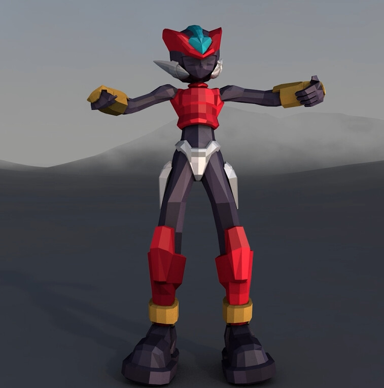 ArtStation - C4D animation / Megaman / Zero / Red
