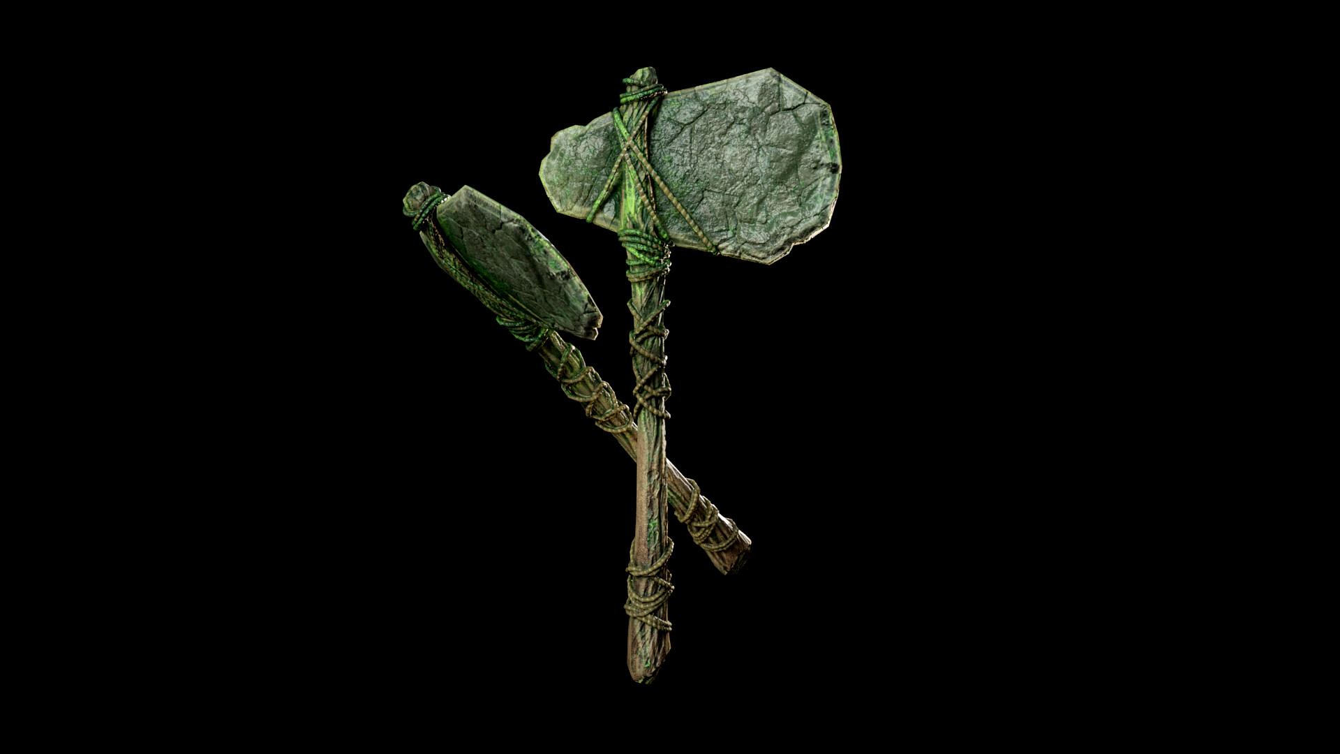 ArtStation - Echoes of Extinction - Primitive Stone Axe Tool Model