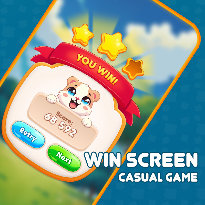 ArtStation - Win screen for Casual Game