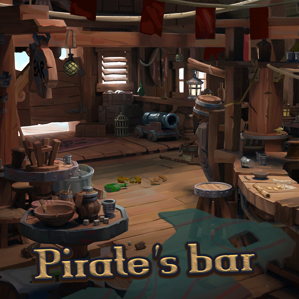 ArtStation - Pirate's Bar - The Drunken Shark