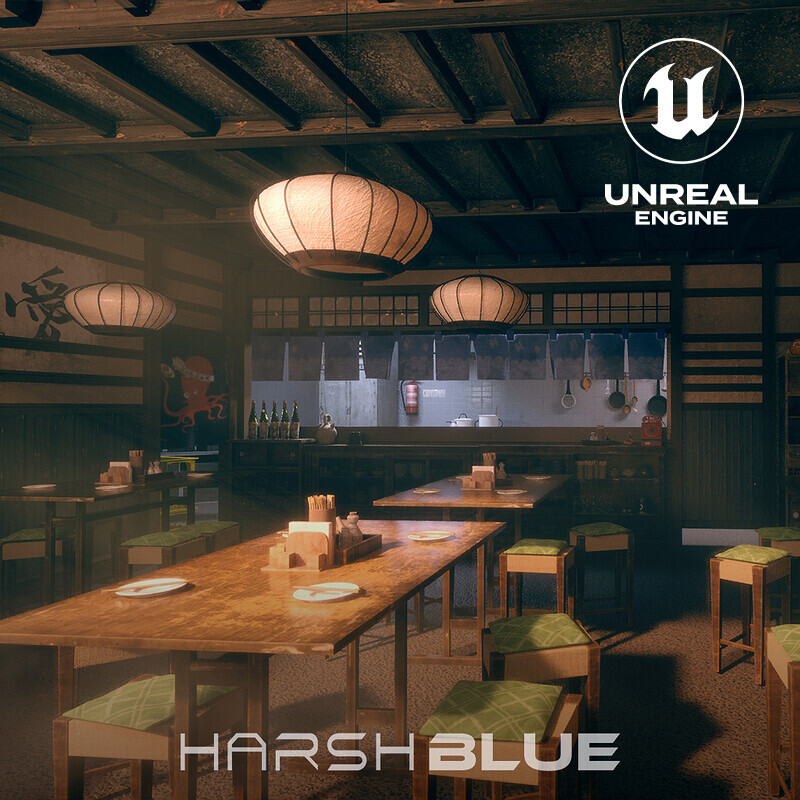 Harsh Blue - HarshBlue- Marco Ding- Restaurant interior - Concept by ...