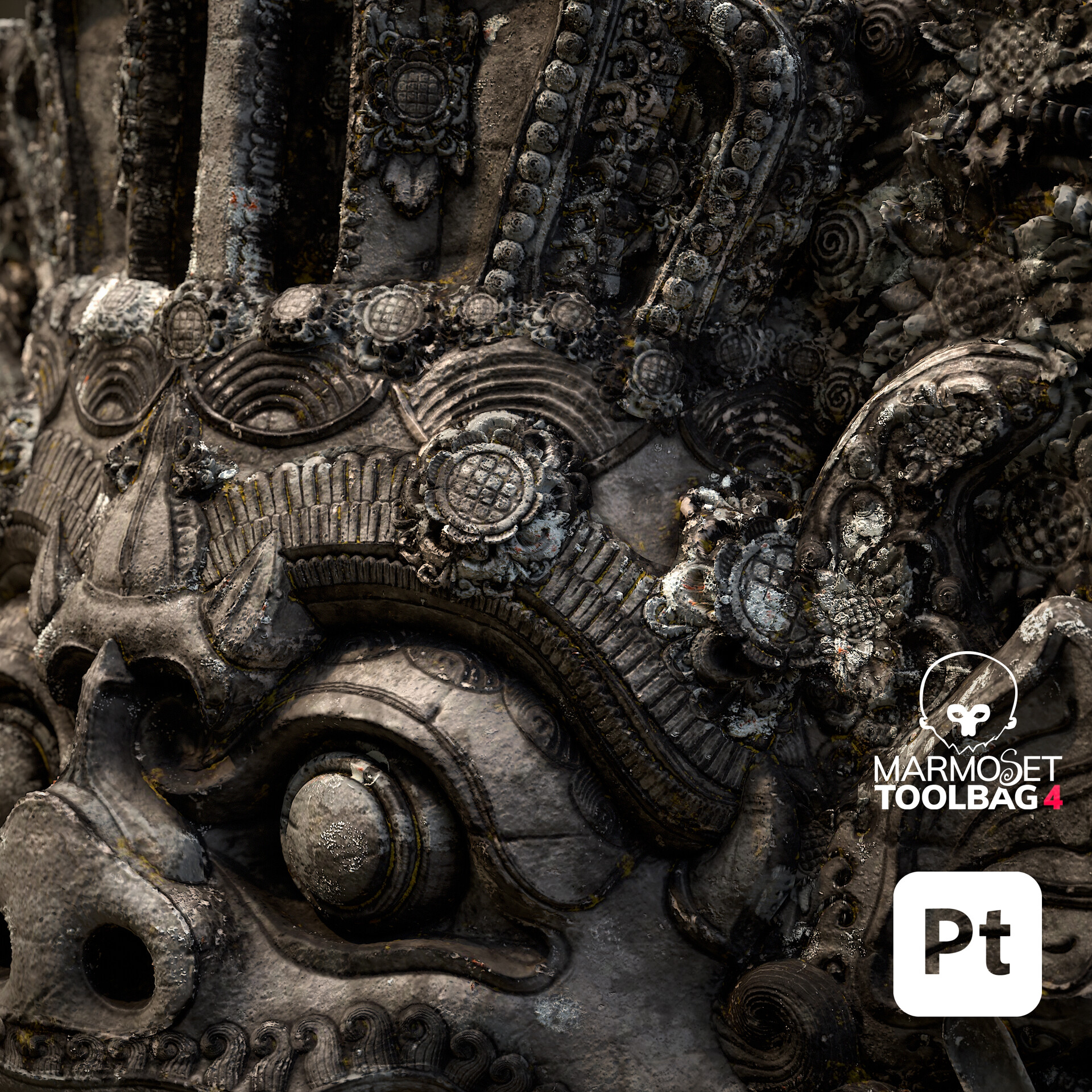 ArtStation - Bhoma Portalway Prop Texturing - Minara - Bali-Inspired