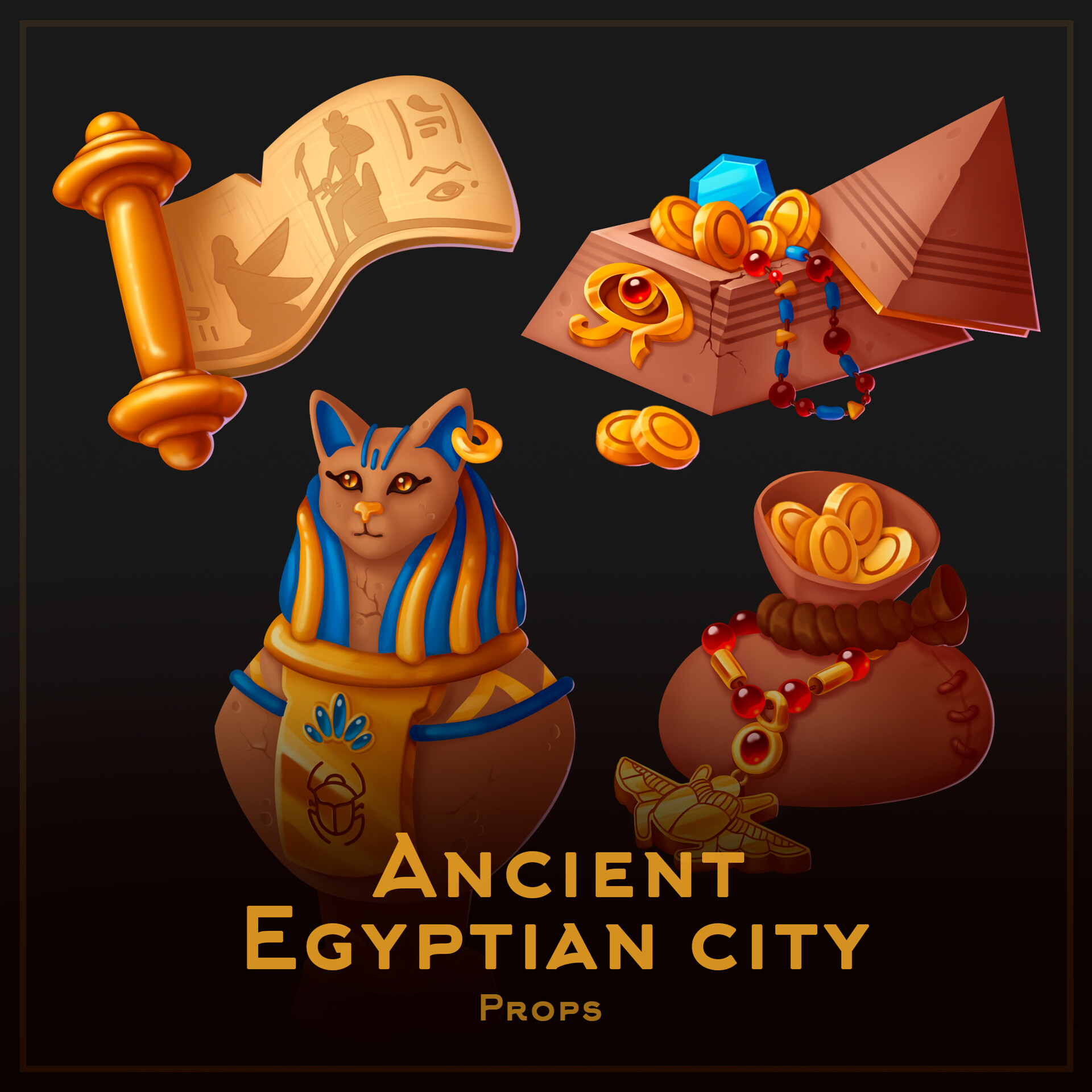 ArtStation - Ancient Egyptian city (props)