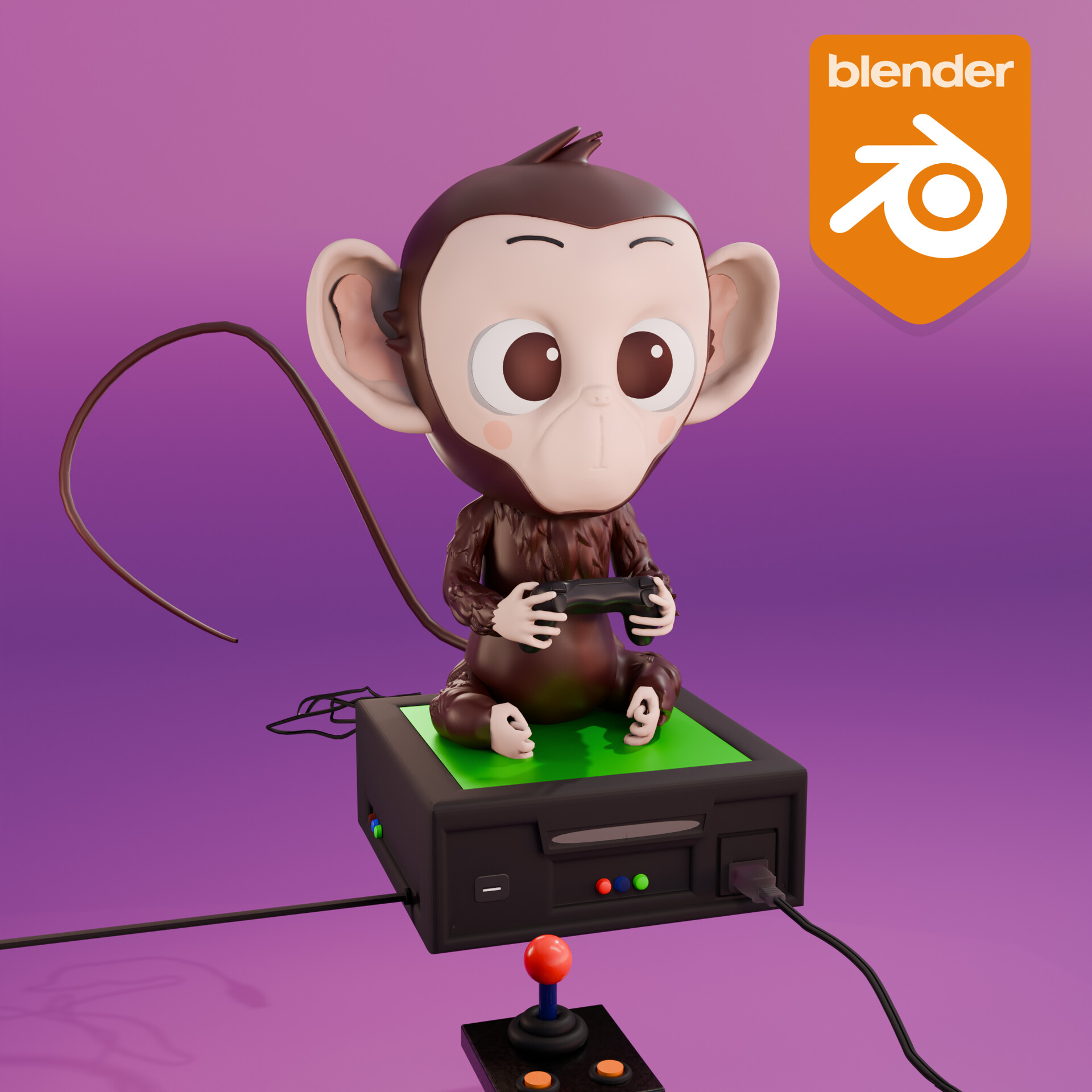 ArtStation - Monkey up in game console