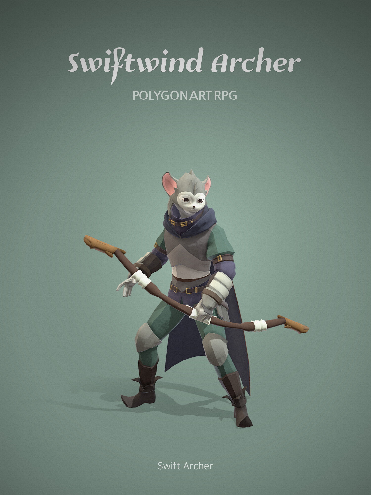 ArtStation - [Polygon Art RPG] Swiftwind Archer