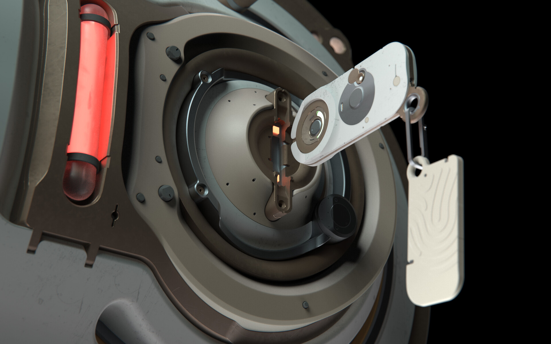 ArtStation - key card with locking system - concept