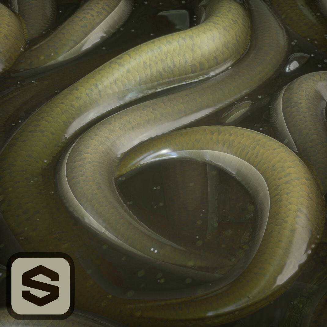ArtStation - Eel Pit - Substance Designer Material